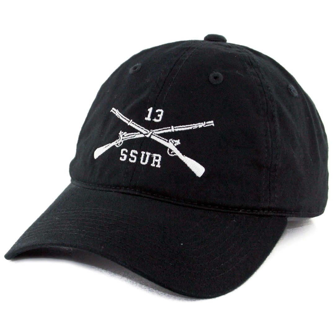 SSUR Crossed Rifles Strapback Hat Black | Billion Creation