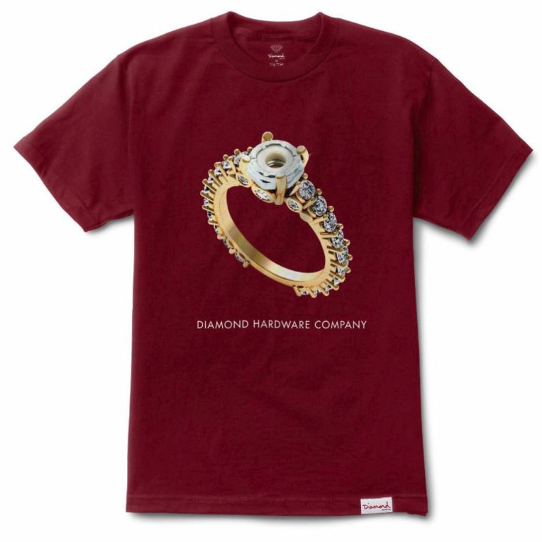 Diamond Supply Co Hardware Ring T-Shirt Burgundy | Billion Creation