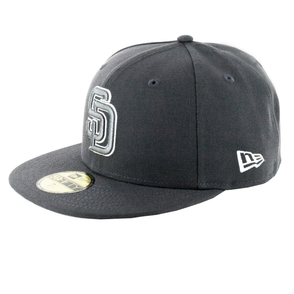 New Era 59Fifty San Diego Padres Fitted Hat Graphite Graphite White ...