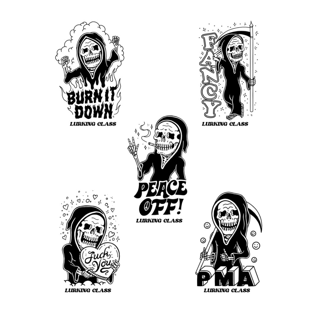 Lurking Class Lurkers R.I.P. Moji Sticker Pack Black-White - Billion ...