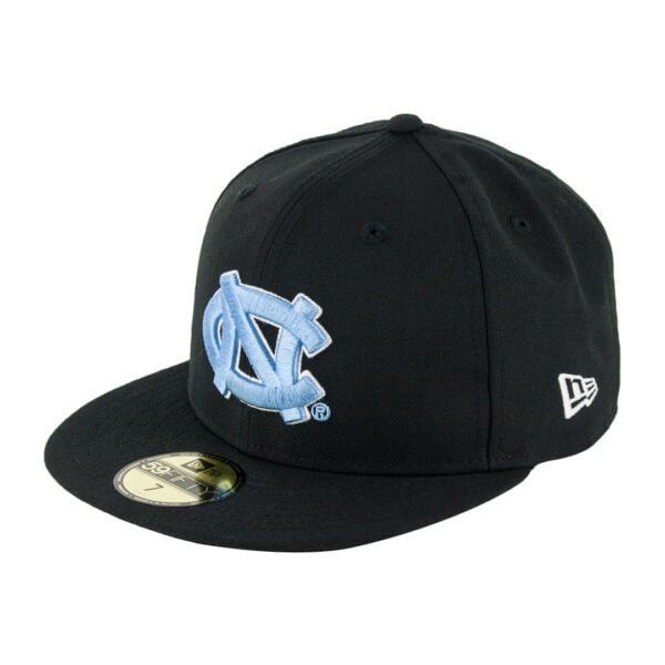New Era 59Fifty University Of North Carolina UNC Tar Heels Black Blue ...