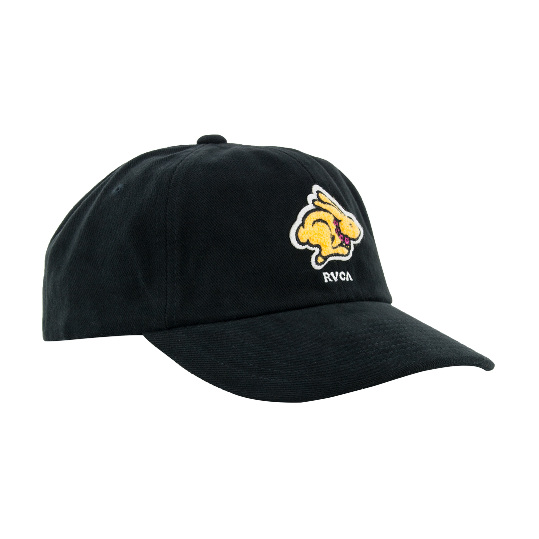 RVCA EM Running Rabbit Snapback Hat Black | Billion Creation