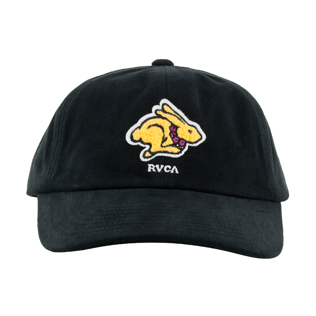 RVCA EM Running Rabbit Snapback Hat Black | Billion Creation
