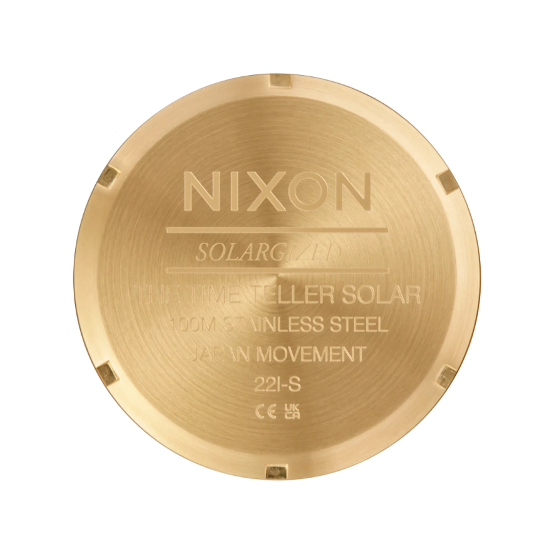 Nixon Time Teller Solar Watch All Gold Black | Billion Creation