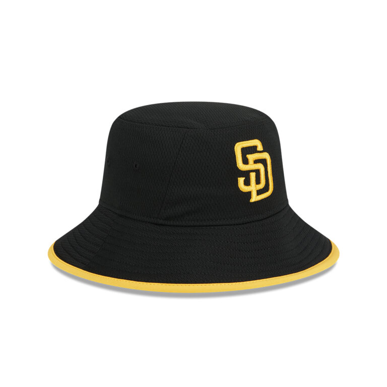 New Era San Diego Padres Basic Bucket Hat Black Yellow | Billion Creation