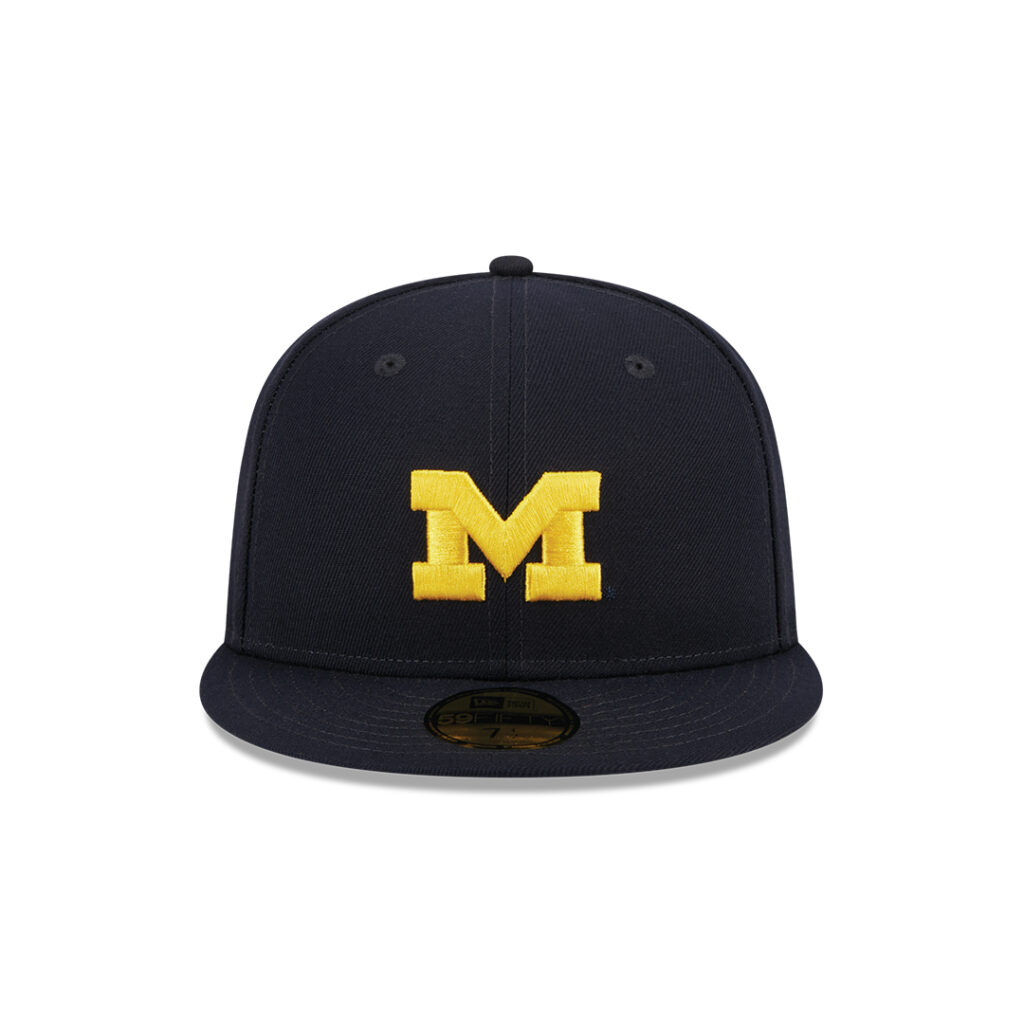 New Era 59Fifty Michigan Wolverines Fitted Hat Azure Blue Maize Gold ...