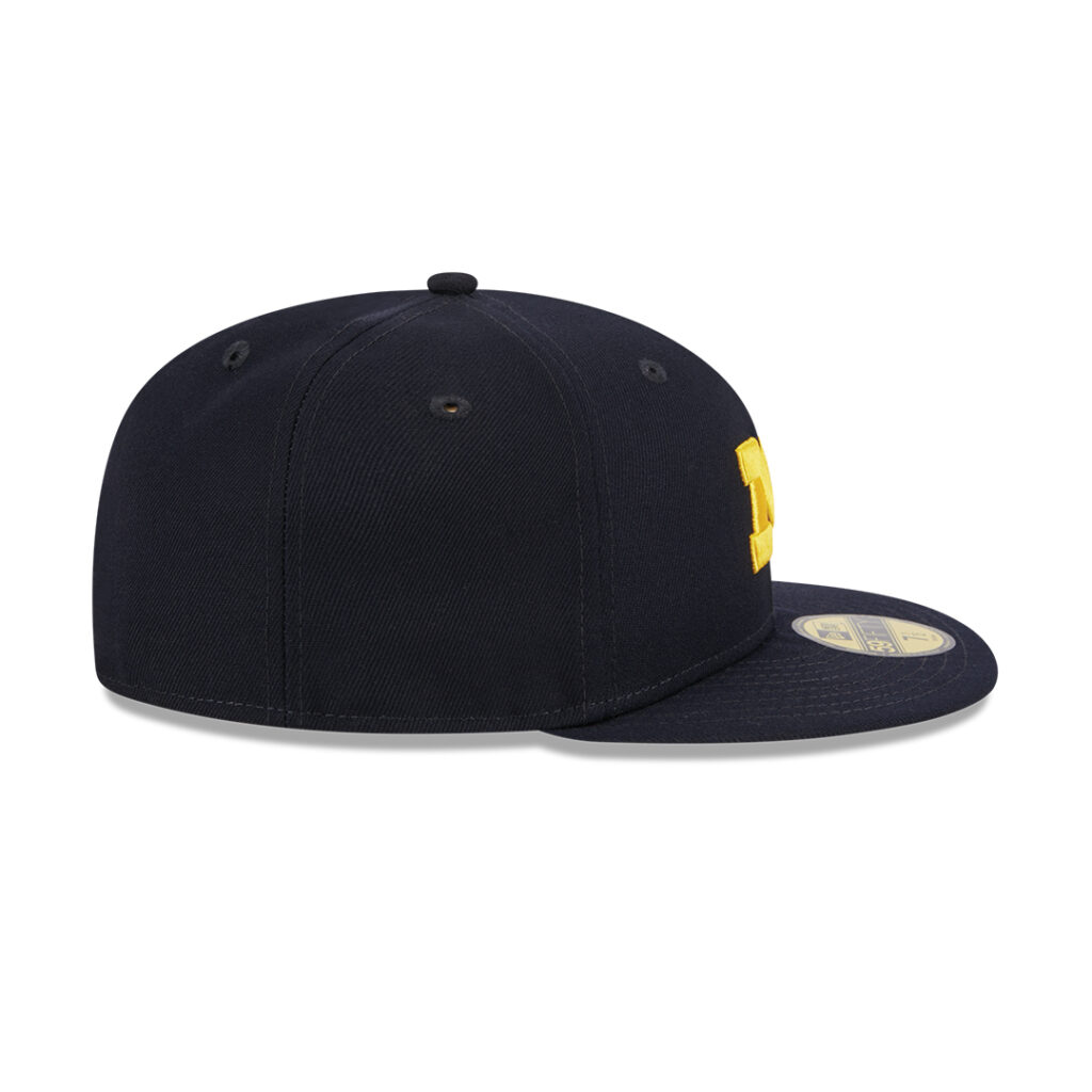New Era 59Fifty Michigan Wolverines Fitted Hat Azure Blue Maize Gold ...