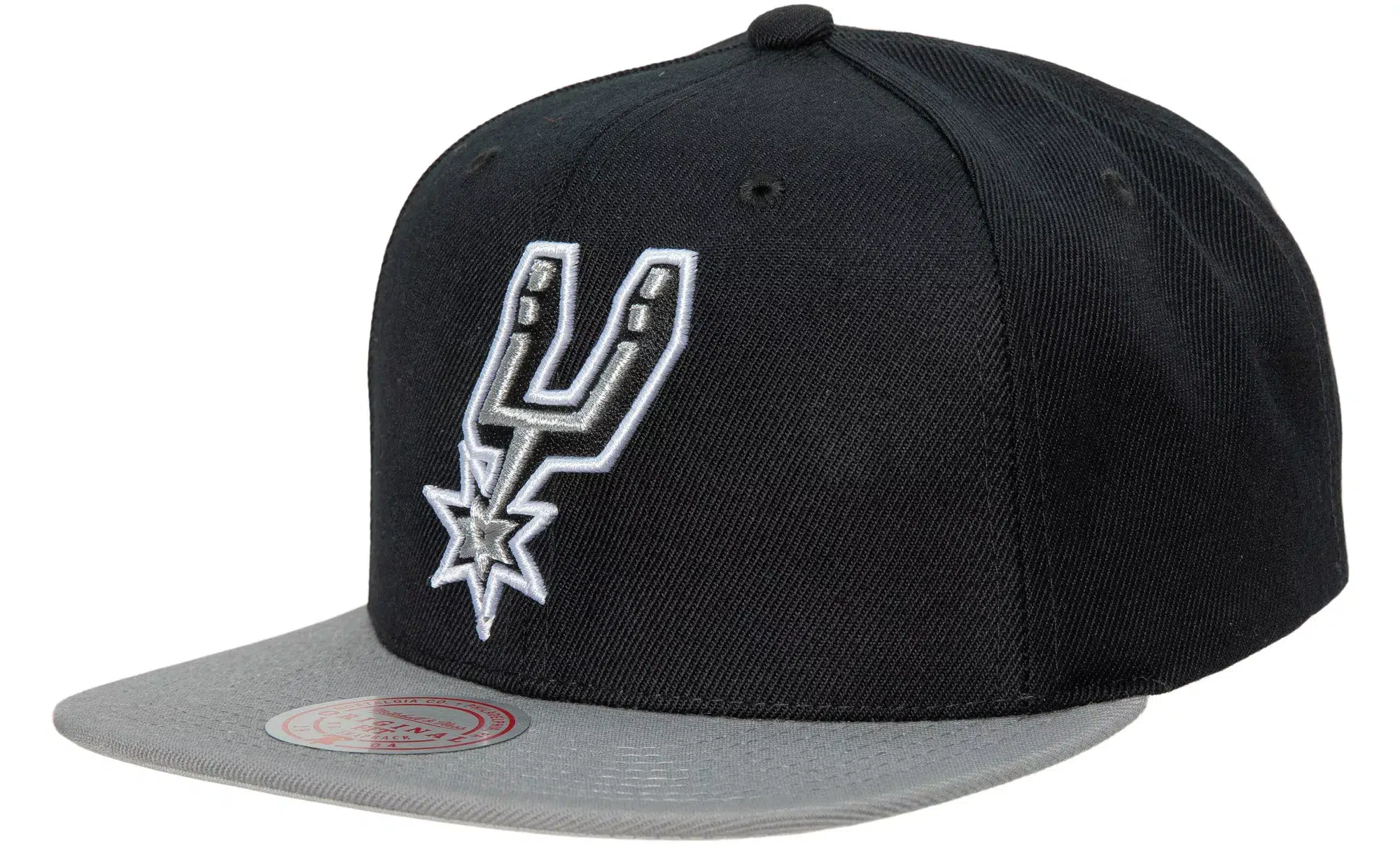 Mitchell & Ness San Antonio Spurs Team 2 Tone 2.0 Snapback Hat Black Gray | Billion Creation