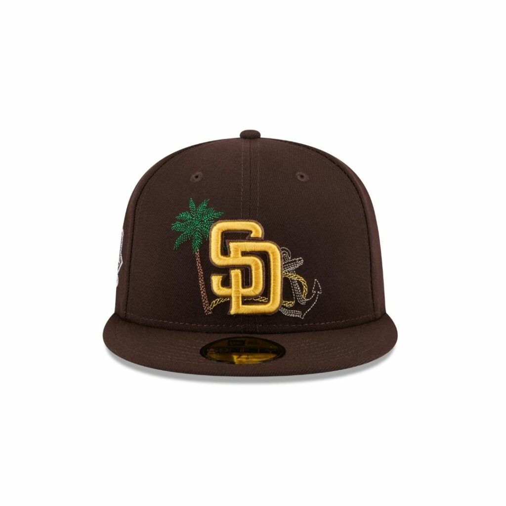 New Era 59Fifty San Diego Padres State Stitch Fitted Hat Burnt Wood ...