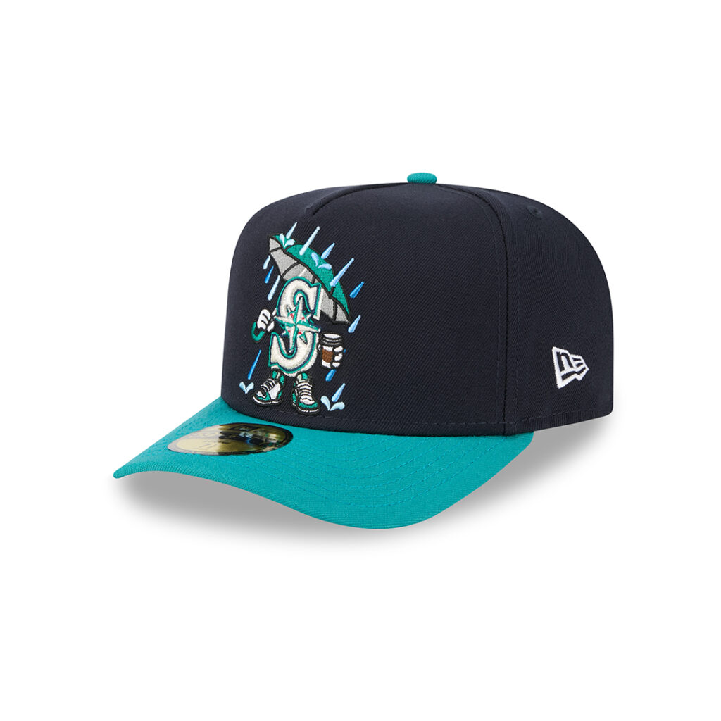 New Era 59Fifty Seattle Mariners Cartoon A-Frame Fitted Hat Dark Navy ...